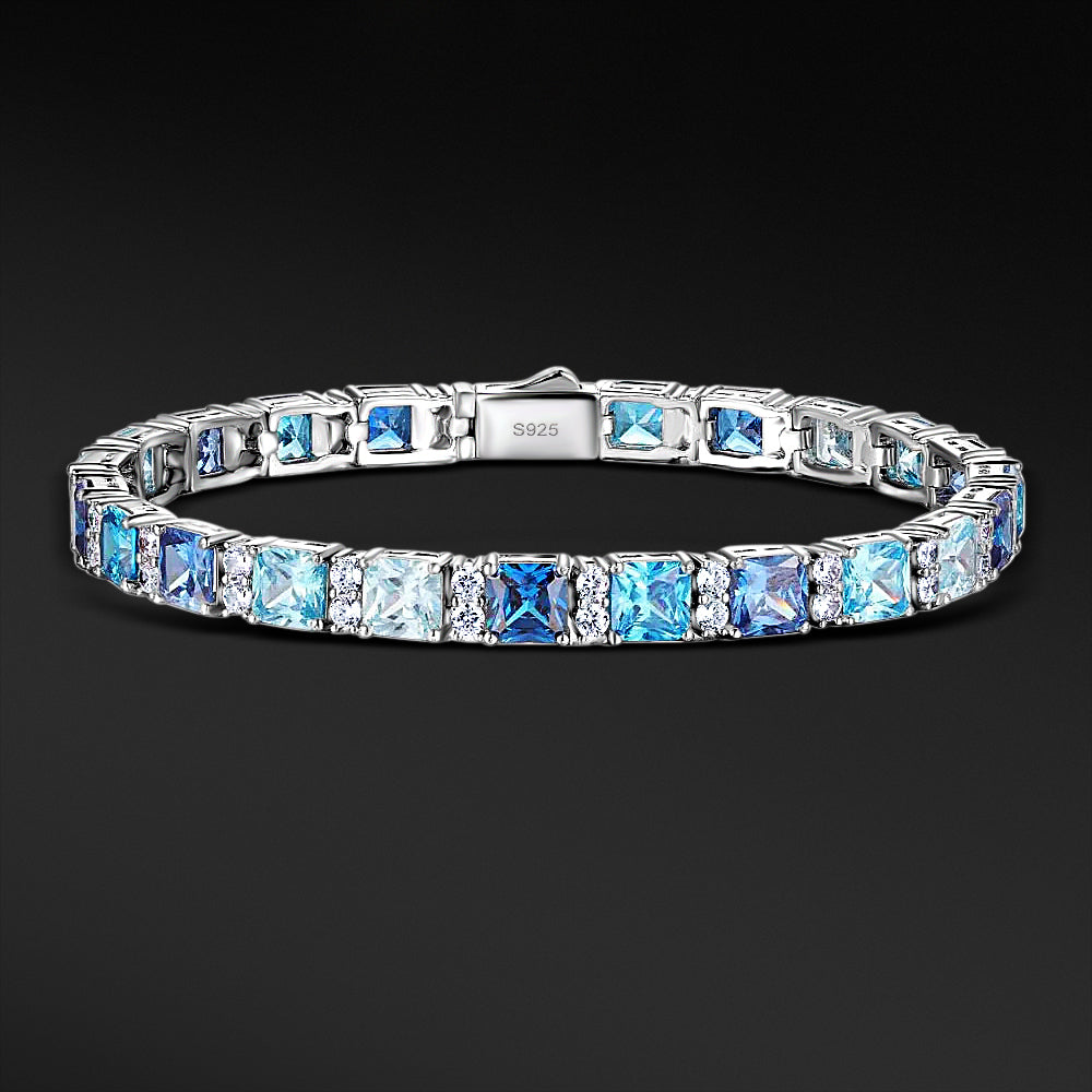 MOISSANITE OCEAN BLUE BRACELET